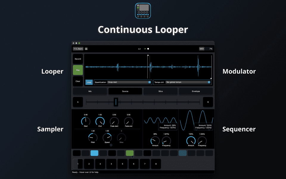 Continuous Looper - Beijaflor Software